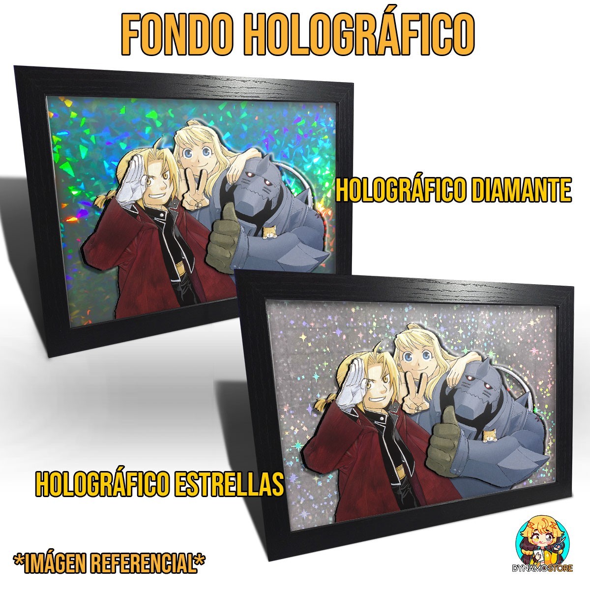 Full Metal Alchemist Brotherhood Edward Alphonse Winry - Cuadro 3D