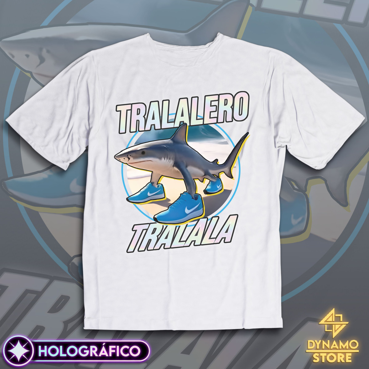 Tralalero Tralala - Brainrot - Polera Holográfica