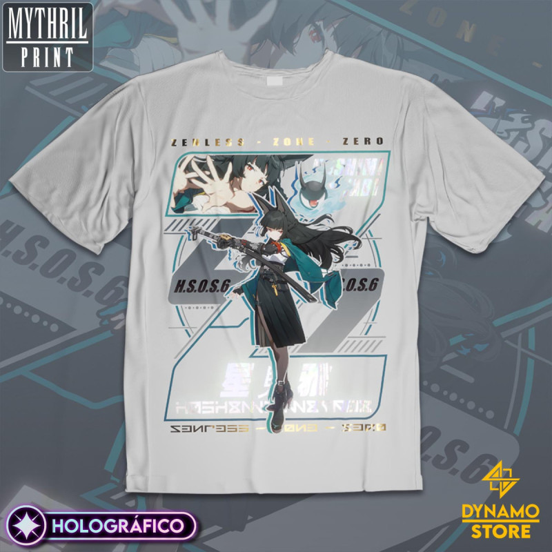 Hoshimi Miyabi - Zenless Zone Zero - Polera Holográfica - MYTHRIL PRINT
