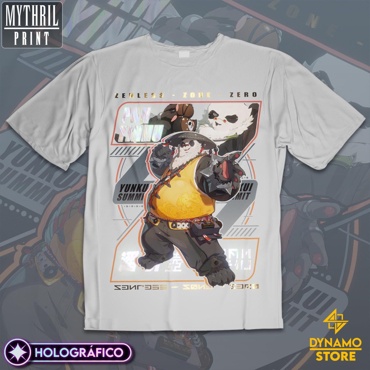 Pan Yinhu - Zenless Zone Zero - Polera Holográfica - MYTHRIL PRINT
